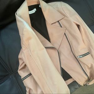 A.L.C. | Jackets & Coats | Alc Duvall Moto Jacket Blush Pink Leather ...